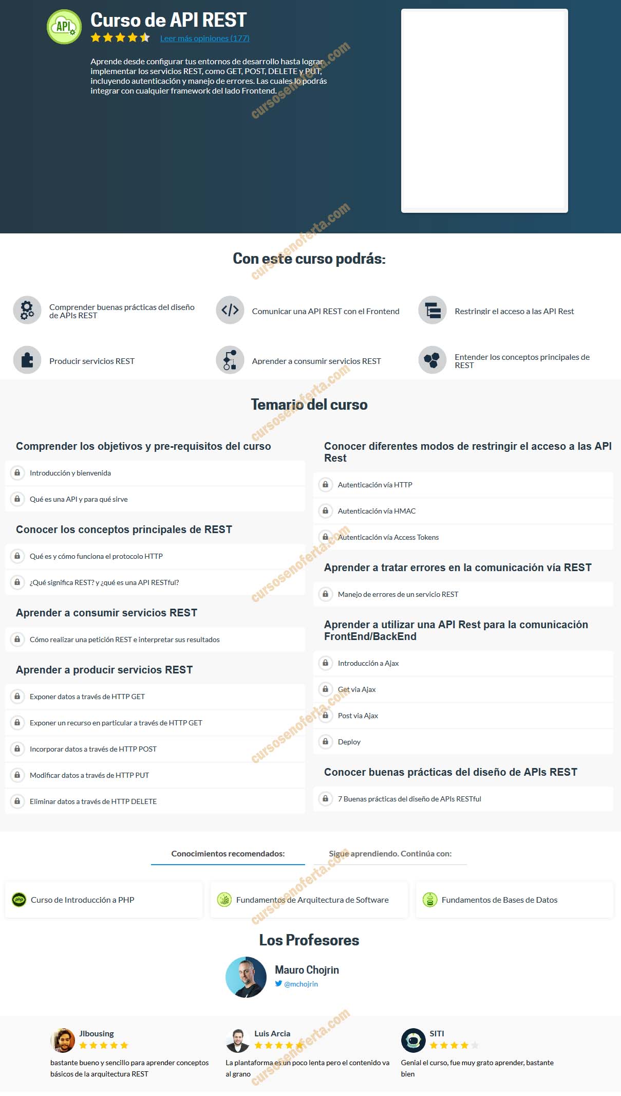Curso de API REST - cursosenoferta.com Curso de API REST - cursosenoferta.com